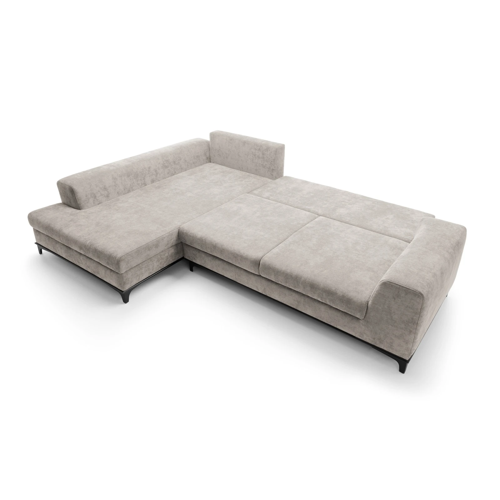 Bologna Corner Sofa Bed Left Grey - Furniture Story Online Store