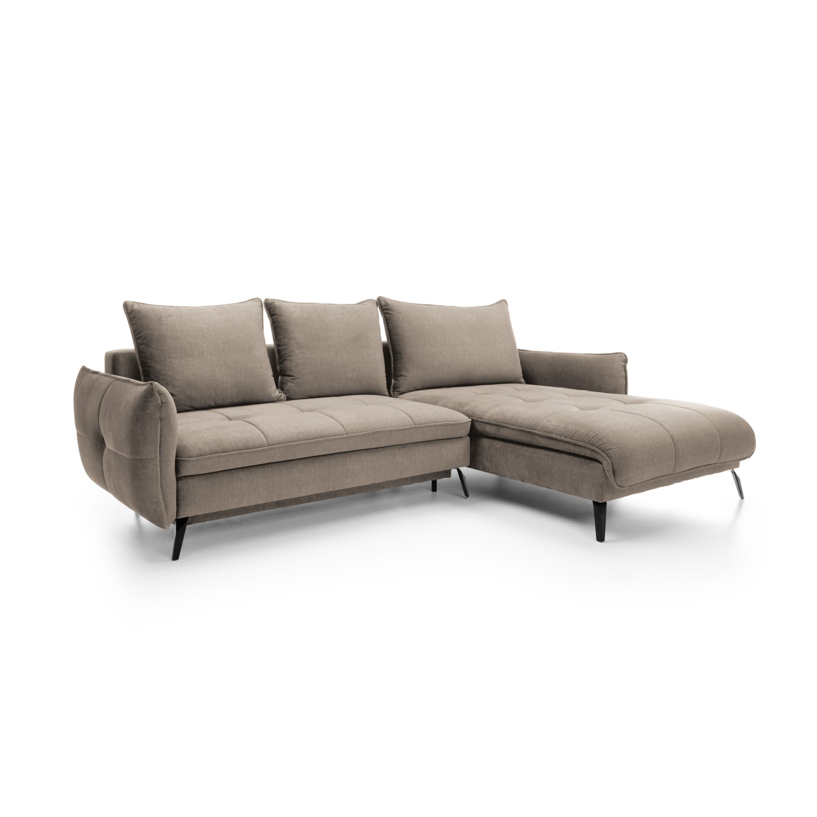 Vigo Corner Sofa Bed Right Brown - Furniture Story Online Store